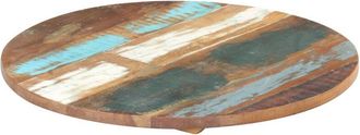 vidaXL Table Rotondo en haut en bois massif multicolore diverses dimensions Taille : 60 cm 25-27 mm