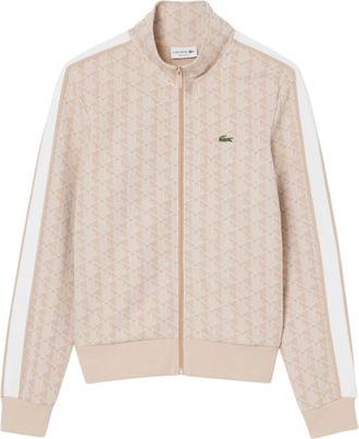 Lacoste Homme, Sweatshirts et sweats &agrave; capuche, Beige, Taille: S Paris Veste de surv&ecirc;tement zipp&eacute;e en Jacquard