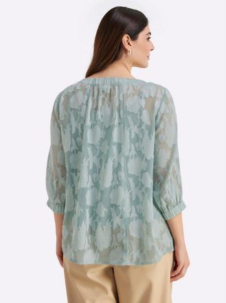 Sheego Klassische Bluse Tunika 3/4-Arm