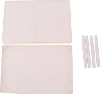 Cabilock Doppelschichtiger Desktop aufbewahrungsrack aus Verstärktem PP Weiß Stabiler Schreibtisch Organizer für Bürozubehör und Kosmetik Praktisches Aufbewahr