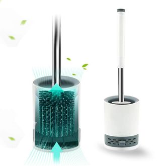 Sonni Toilettenb&uuml;rste WC B&uuml;rste und Halter Klob&uuml;rsten Set Wandmontage & Boden schnell trocknendem Haltersatz f&uuml;r Badezimmer oder G&auml;ste-WC