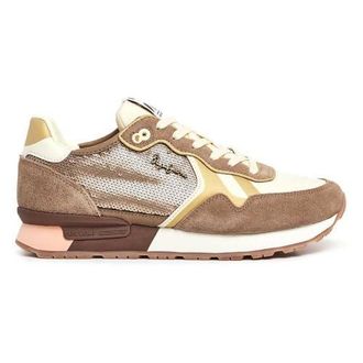 Pepe Jeans London Brit Sequins W, Baskets Femme, Marron (Beige Sable), 3