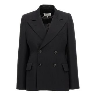 Maison Margiela Four-Stitch Wollblazer - - Jackets - Damen - Schwarzk - 3XL