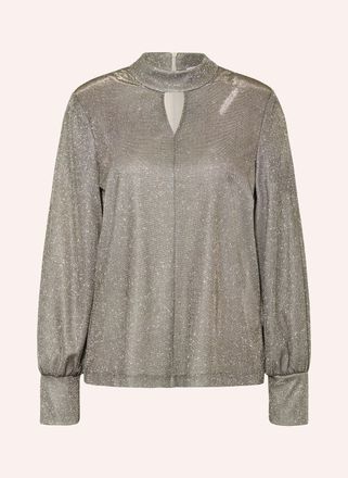 Riani Riani Blusenshirt Mit Glitzergarn Und Cut-Out braun