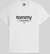 Tommy Jeans Relaxed Fit T-Shirt aus reiner Baumwolle mit Label-Schriftzug