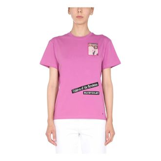 Raf Simons T-Shirt mit Rundhalsausschnitt - - Tops - Damen - Rosa - S