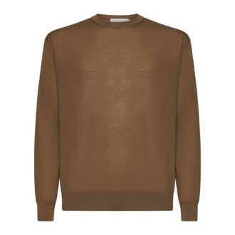 D4.0 Wool Crewneck Sweater - - Knitwear - Herren - Braun - M