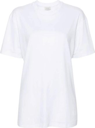 Mazzarelli Femme, Tops, Blanc, Taille: 40 FR T-shirt Blanc Col Rond en Jersey