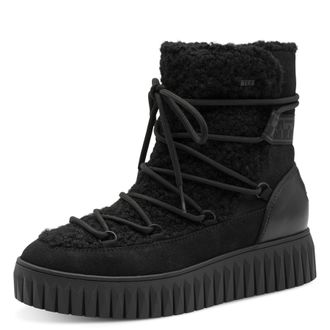 Marco Tozzi Marco Tozzi Damen Stiefeletten zum Schn&uuml;ren mit Wechselfu&szlig;bett Wasserabweisend, Schwarz (Black Str.Comb), 38 EU