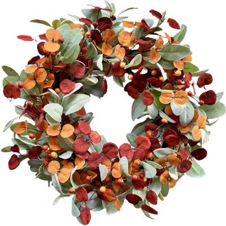 Generico T&uuml;rkranz - Herbstkranz | Wanddekoration aus Orangenbeeren Girlanden, Halloween-Dekorationen, Wanddekoration, Girlanden, Herbstlaubkr&auml;nze f&uuml;r Lufteinga