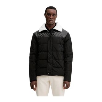 Karl Lagerfeld Homme, Vestes, Noir, Taille: 2XL Veste dhiver avec col en fausse fourrure