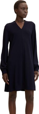 Tom Tailor Damen Basic Kleid 1032731, 30025 - Navy Midnight Blue, 42