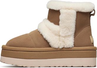 Loriblu Femme, Chaussures, Beige, Taille: 40 EU Bottines à Cheville en Daim avec Doublure en Fausse Fourrure