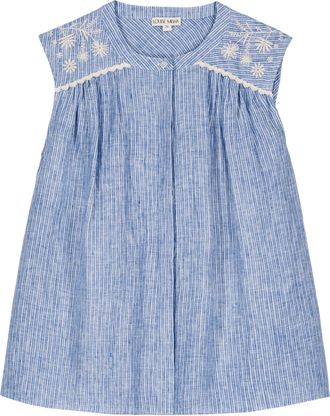 Louise Misha Blouse Duna Rayures Lin - Collection Femme Louise Misha