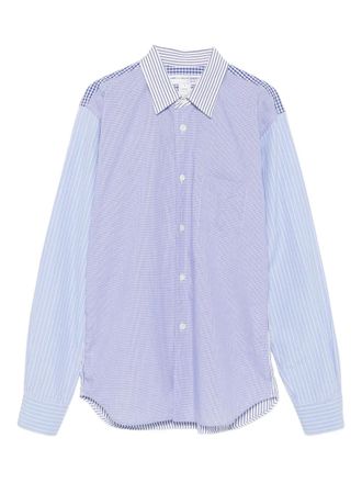 Comme Des Garçons chemise à rayures (années 2010) - Bleu