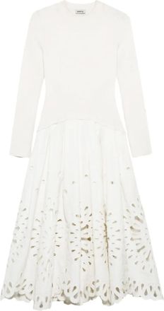 SIMKHAI robe mi-longue Daila &agrave; d&eacute;coupes - Blanc