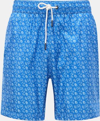 04651/ Herren - Badeshorts blau gemustert