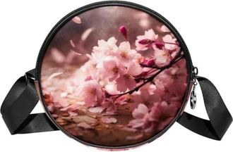 Generic Sac &agrave; bandouli&egrave;re Circle pour femme, petit sac &agrave; bandouli&egrave;re rose avec fermeture &eacute;clair, bretelles r&eacute;glables, sac &agrave; main rond d&eacute;contract&eacute; pour femmes 