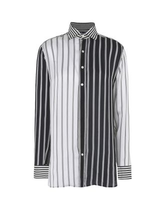 Ralph Lauren Striped Printed Silk Shirt
