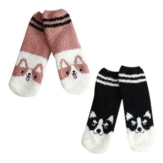 Frcolor 2paires Chaussettes De Nuit Respirantes Pour Femme Chaudes Et Moelleuses Pour Hiver