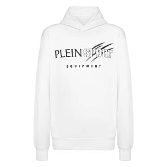 Plein Sport Homme, Sweatshirts et sweats &agrave; capuche, Blanc, Taille: L SweaT-shirt &agrave; Capuche Scratch