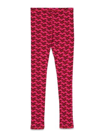 Versace Multicolor Cotton Leggings - Multicolor