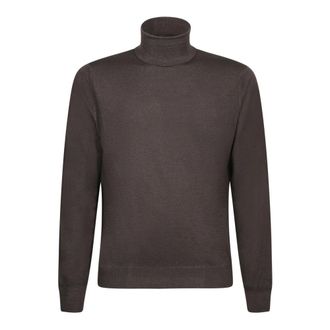 Dell'Oglio Braune Strickwaren f&uuml;r Herren Aw24 - - Knitwear - Herren - Braun - L