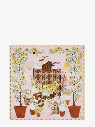 Fendi Silk scarf with Gardening print - FENDI - gender_Woman