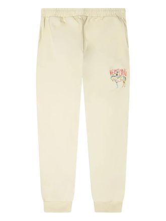 Helmut Lang pantalon de jogging à logo imprimé - Tons neutres
