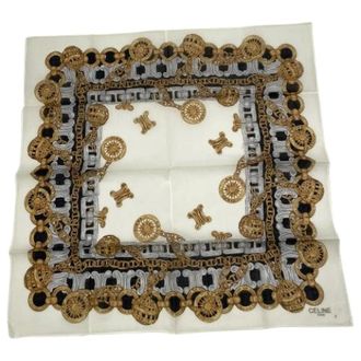 Celine Pre-owned Vintage Silk Scarf - Femme - Pre-owned - Beige - Taille: ONE Size