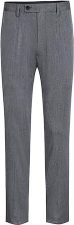 Generic Pantalon habill&eacute; extensible pour homme - Taille extensible - Coupe ajust&eacute;e - Pantalon classique droit - Pantalon de costume d&eacute;contract&eacute;, gris fonc&eacute;, 4
