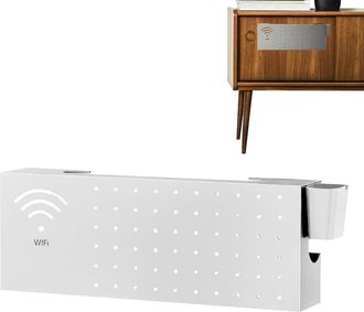 Generic Cache Box WLAN - Multifunktionaler Organizer zur Wandmontage aus Karbonstahl | Aufbewahrungsschrank f&uuml;r WLAN-Router - f&uuml;r Haus, Internet TV, B&uuml;ro, Buc