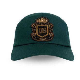 Dolce & Gabbana Baseballkappe aus Baumwollgabardine - - Accessories - Herren - Gr&uuml;n - 57 CM