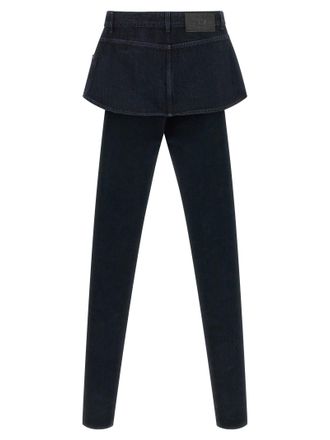 Diesel Hybrid Skirt-Panel Denim Jeans - Navy