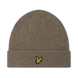 Lyle & Scott Lammwollmischung Rippstrick-M&uuml;tze - - Accessories - Herren - Beige - ONE SIZE