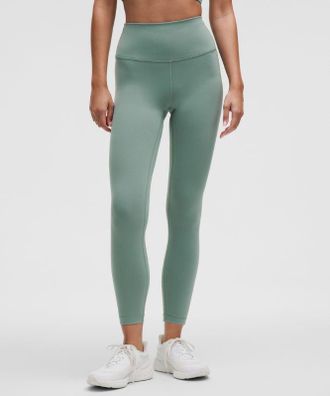 lululemon Wunder Train Leggings mit hohem Bund f&uuml;r Frauen - 64 cm - Gr&ouml;&szlig;e 10 in Crater Blue