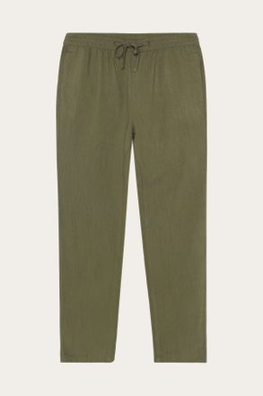 Knowledge Cotton Apparel Herren vegan Hose Tim Tapered Leinen Mix Gebrannte Olive