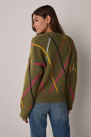 Next Strickpullover Pullover mit Argyle-Karomuster (1-tlg)