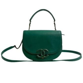 Chanel Pre-owned Caviar Leder Schultertasche - - Pre-owned - Damen - Gr&uuml;n - ONE SIZE
