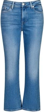 7 For All Mankind Jean cropped en coton m&eacute;lang&eacute;