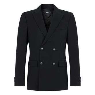 HUGO BOSS Zweireihiges Sakko - - Suits - Herren - Schwarzk - XL