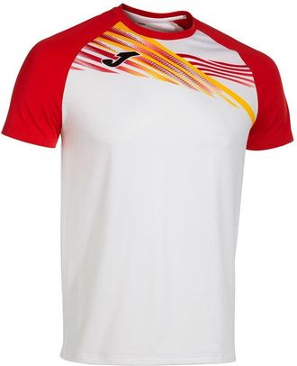 Joma Kurzarm-T-Shirt Elite x Weiß/Rot