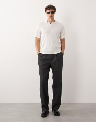 Only & Sons Locker geschnittene, elegante Hose in Dunkelgrau