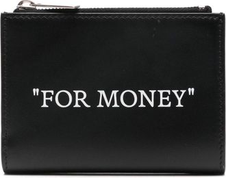 Off-white Portemonnaie mit Slogan-Print - Schwarz