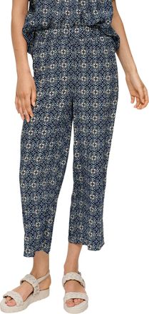 s.Oliver Culotte aus Viskose mit Elastikbund und Musterstruktur