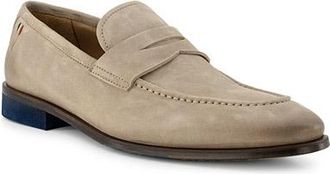 Rosso E Nero Herren Loafer beige Veloursleder