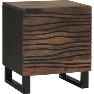 vidaXL Nachttisch Walnuss 40 x 33 x 46 cm massives Mangoholz Vidaxl