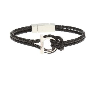 Ferragamo Gancini Geflochtenes Armband - - Accessories - Damen - Schwarzk - ONE SIZE