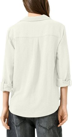 QS by s.Oliver Langarmbluse mit Knopfleiste und Brusttaschen