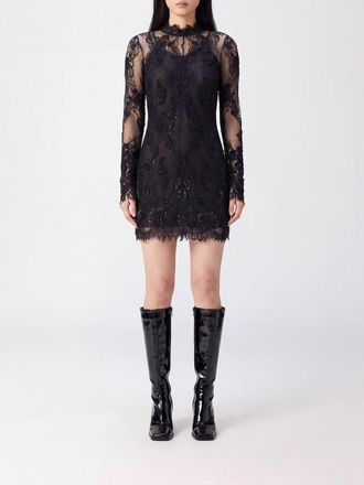 Blumarine Etui-Minikleid aus Spitze mit Perlen- und Paillettenstickerei